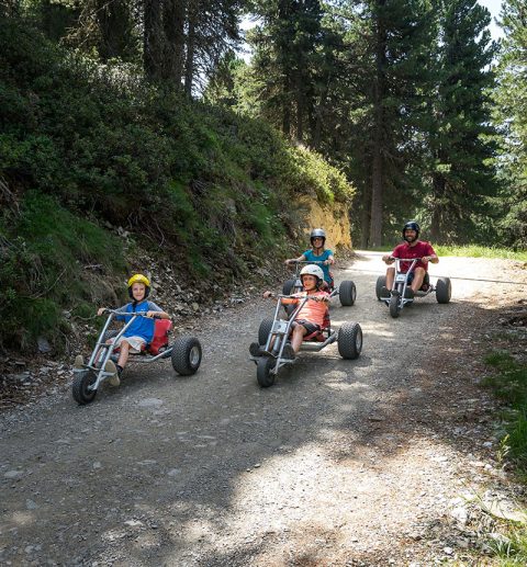 With the Mountaincarts - pure fun on the Plose